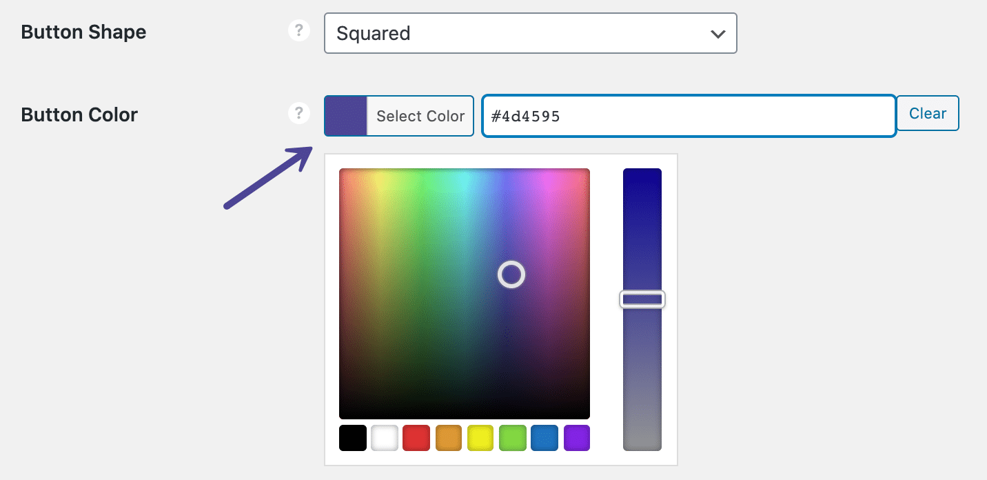 How to customize the button appearance (style, layout, shape, color)