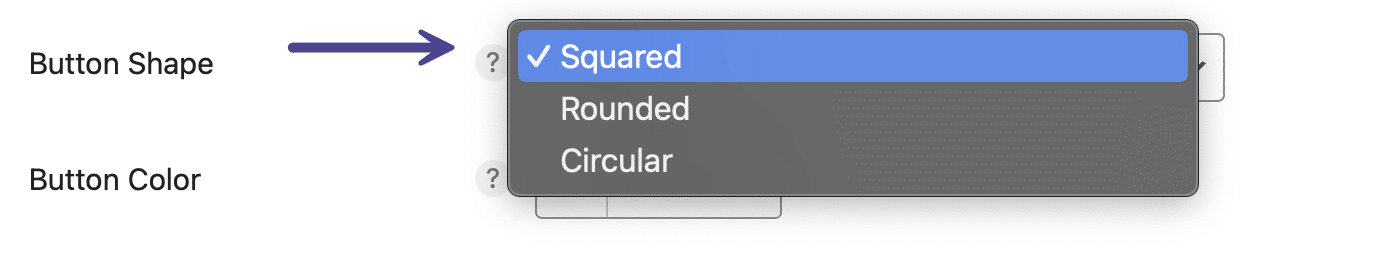 How to customize the button appearance (style, layout, shape, color)