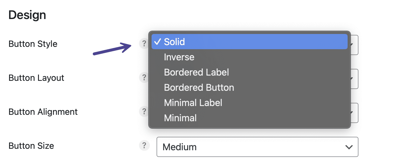 How to customize the button appearance (style, layout, shape, color)