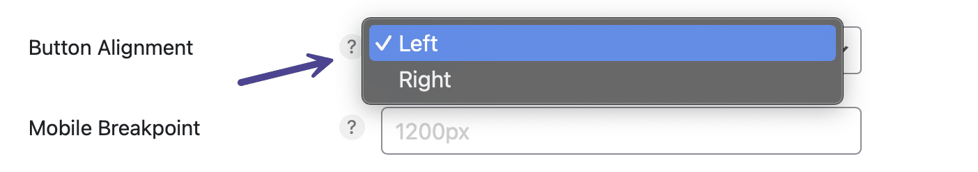 How to change floating content share buttons alignment
